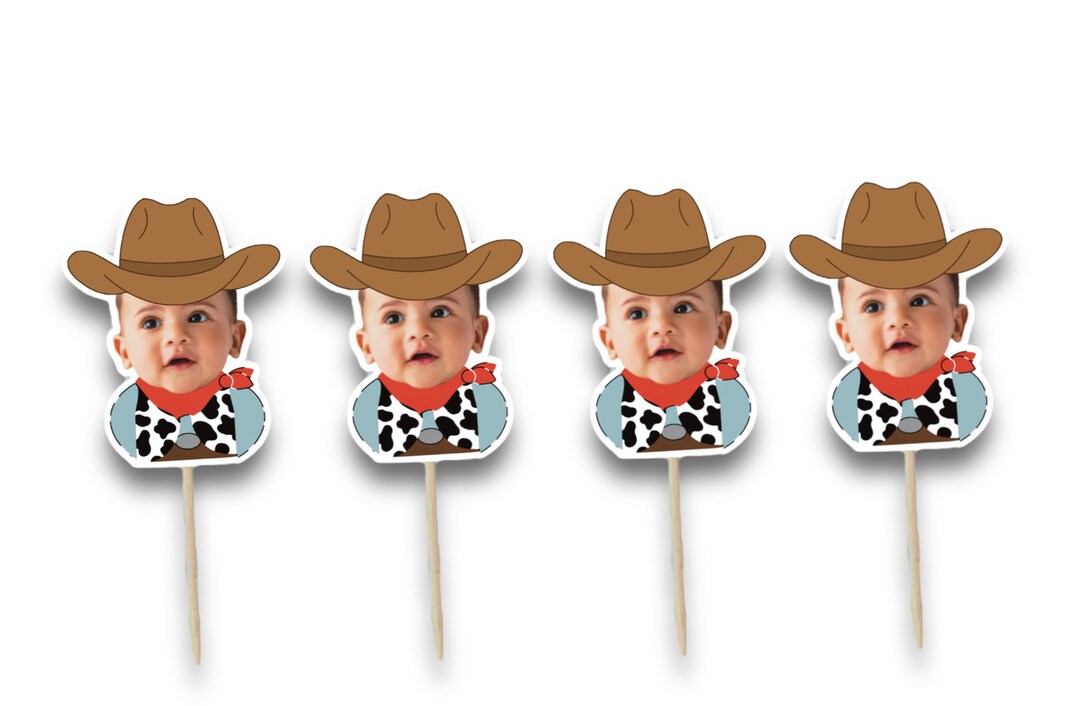 Cowboy Cupcake Toppers | Western Birthday Party Decorations | My First ...