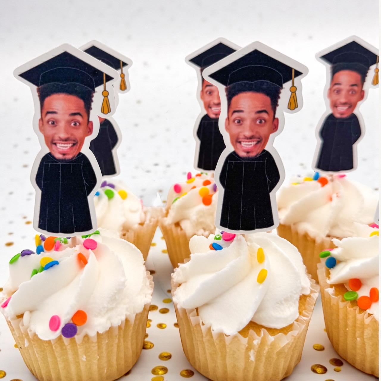 Grad Cupcake Toppers | Graduation Party Decorations | Dessert Table ...