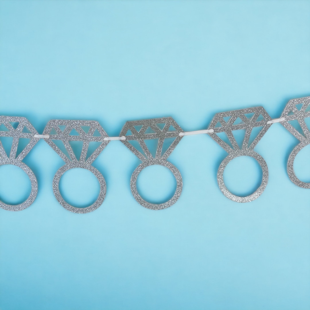 Engagement Ring Banner Wedding Ring Banner Bachelorette Decorations ...