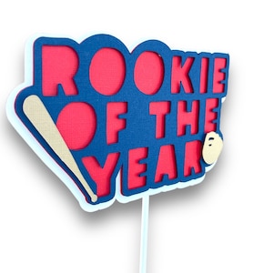 Baseball Cake Topper Baseball First Birthday Decoration Rookie of the ...