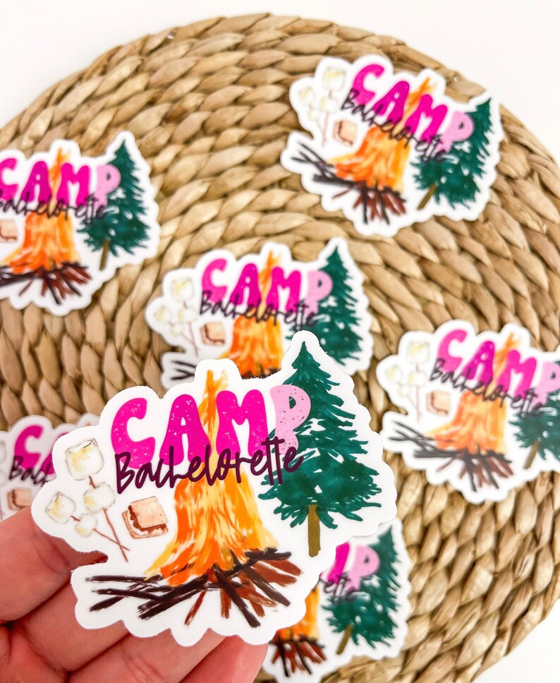 Camp Bachelorette Stickers | Waterproof | Scratch Resistant | Dish ...