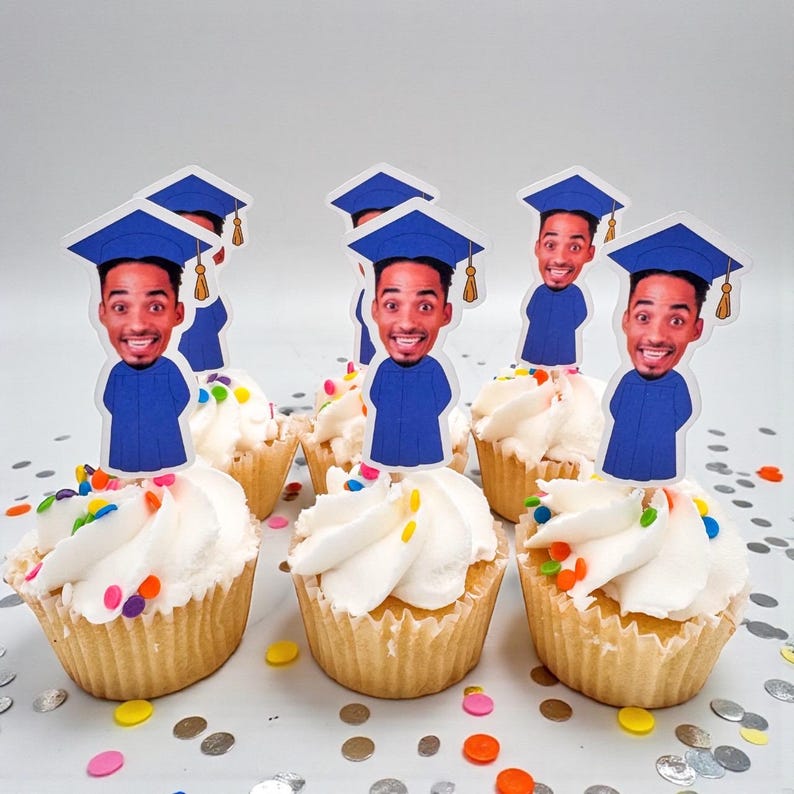 Grad Cupcake Toppers | Graduation Party Decorations | Dessert Table ...