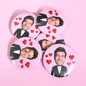 Groom Face Party Buttons | 3 Inches | Bachelorette Favor | Funny Party ...