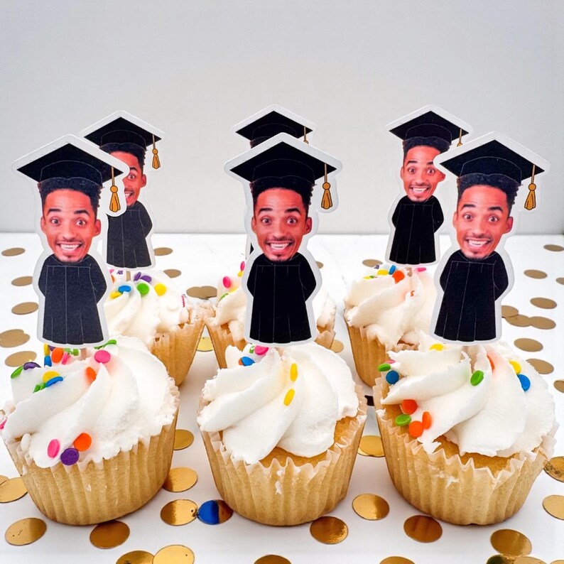 Grad Cupcake Toppers | Graduation Party Decorations | Dessert Table ...