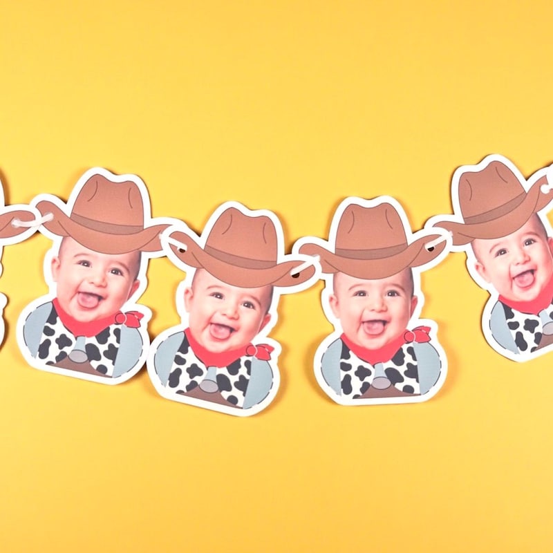 Cowboy Hat on Face Banner - Etsy