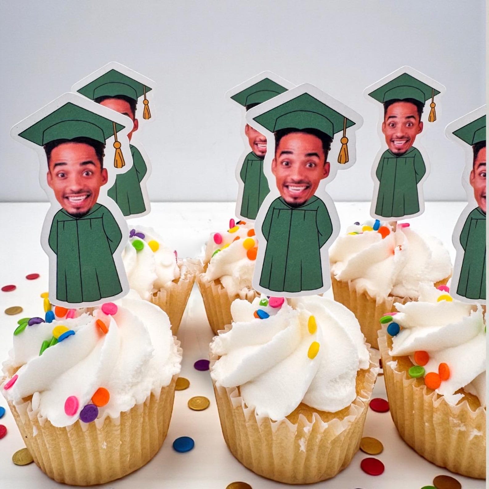 Grad Cupcake Toppers | Graduation Party Decorations | Dessert Table ...