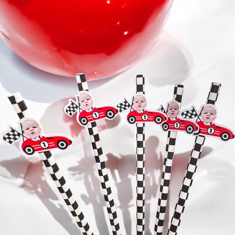 Racing Theme Straws - Etsy