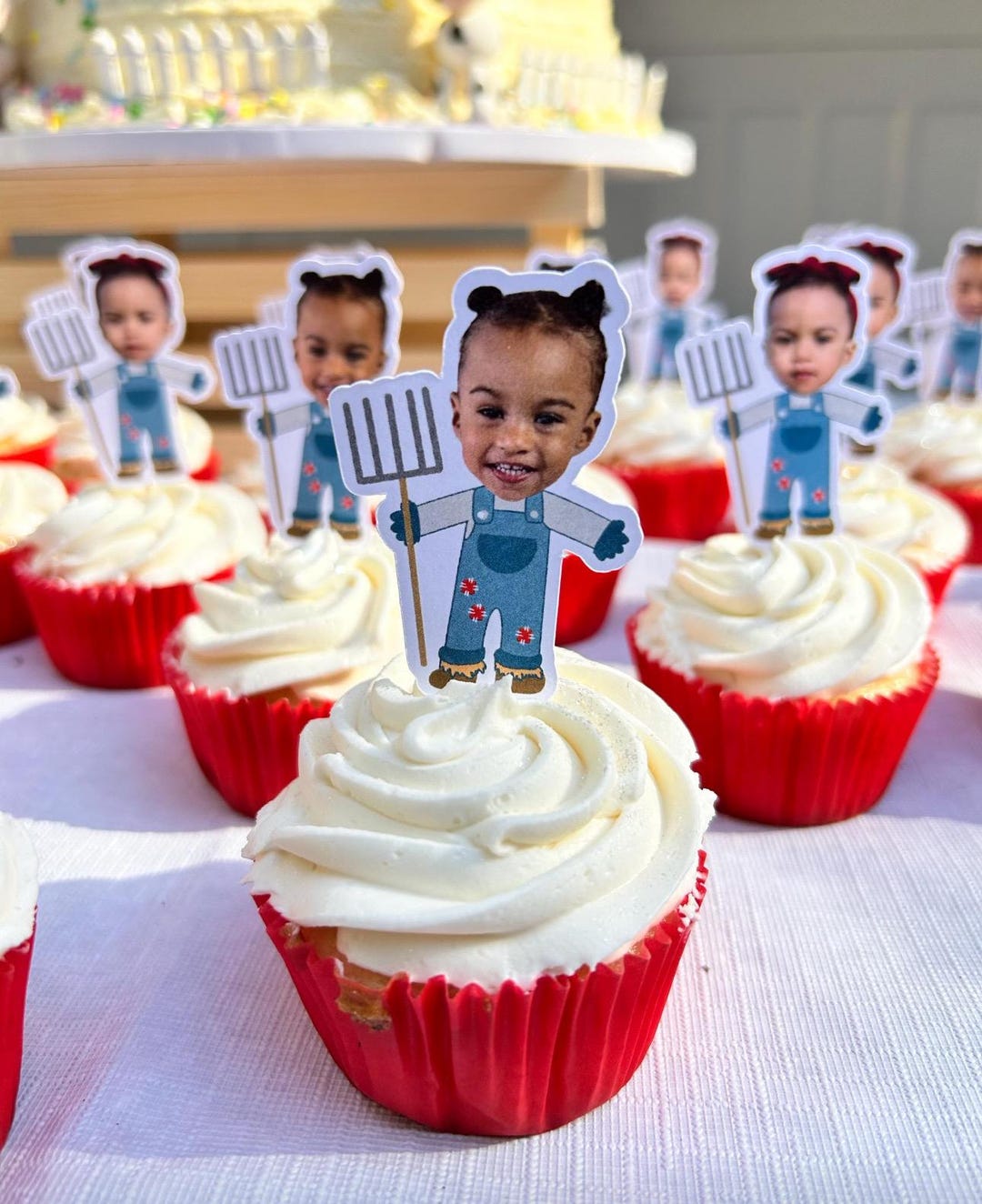 Cupcake Toppers | Farmer Toppers | Farmers Market Birthday | Farm Theme ...