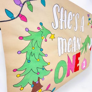 Hand Painted Party Banner | She’s a Mean One | First Birthday ...