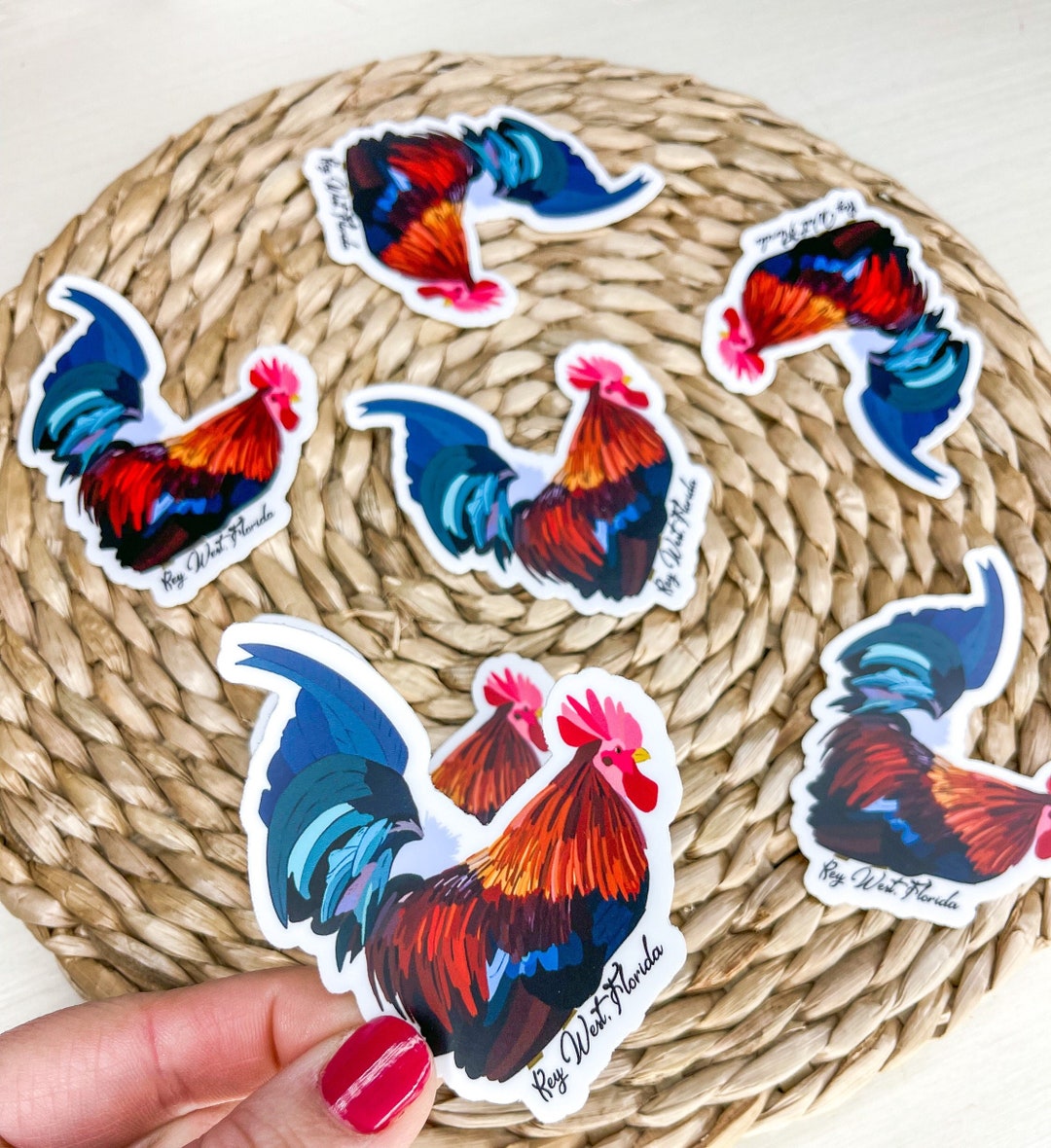 Key West Rooster | Decal |sticker | Gift | Fun Stickers | Cooler ...
