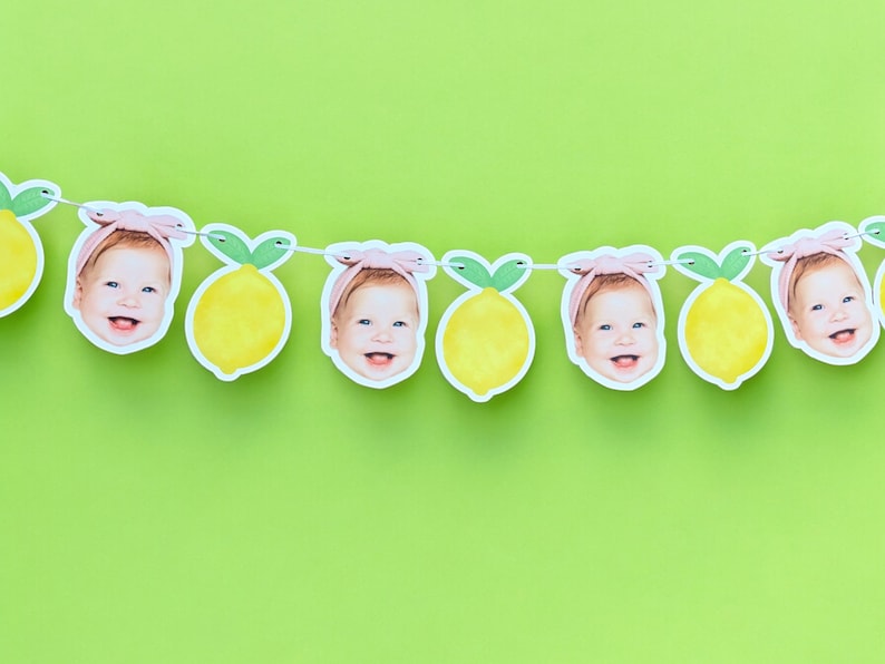 Lemon Photo Banner | Cardstock Banner | 5 Foot Long | Photo Head Banner ...