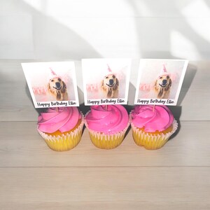Dog Birthday Vintage Toppers | Dog Birthday | Photo Decor | Party ...