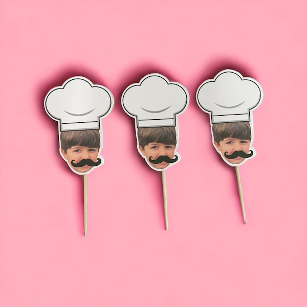 Chef Cupcake Toppers - Etsy