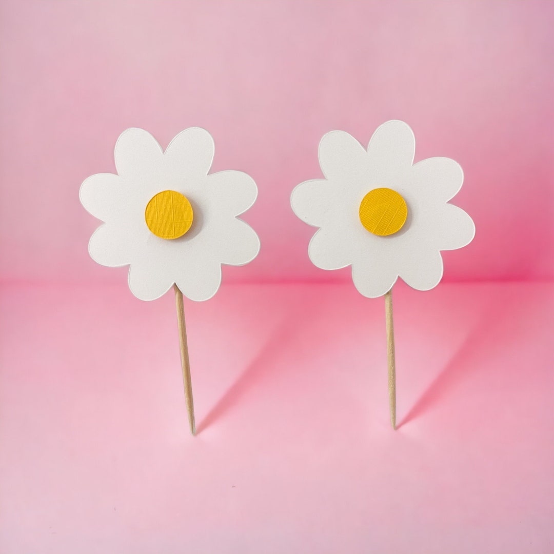 Daisy Cupcake Toppers | Daisy Birthday | First Birthday | Groovy Theme ...