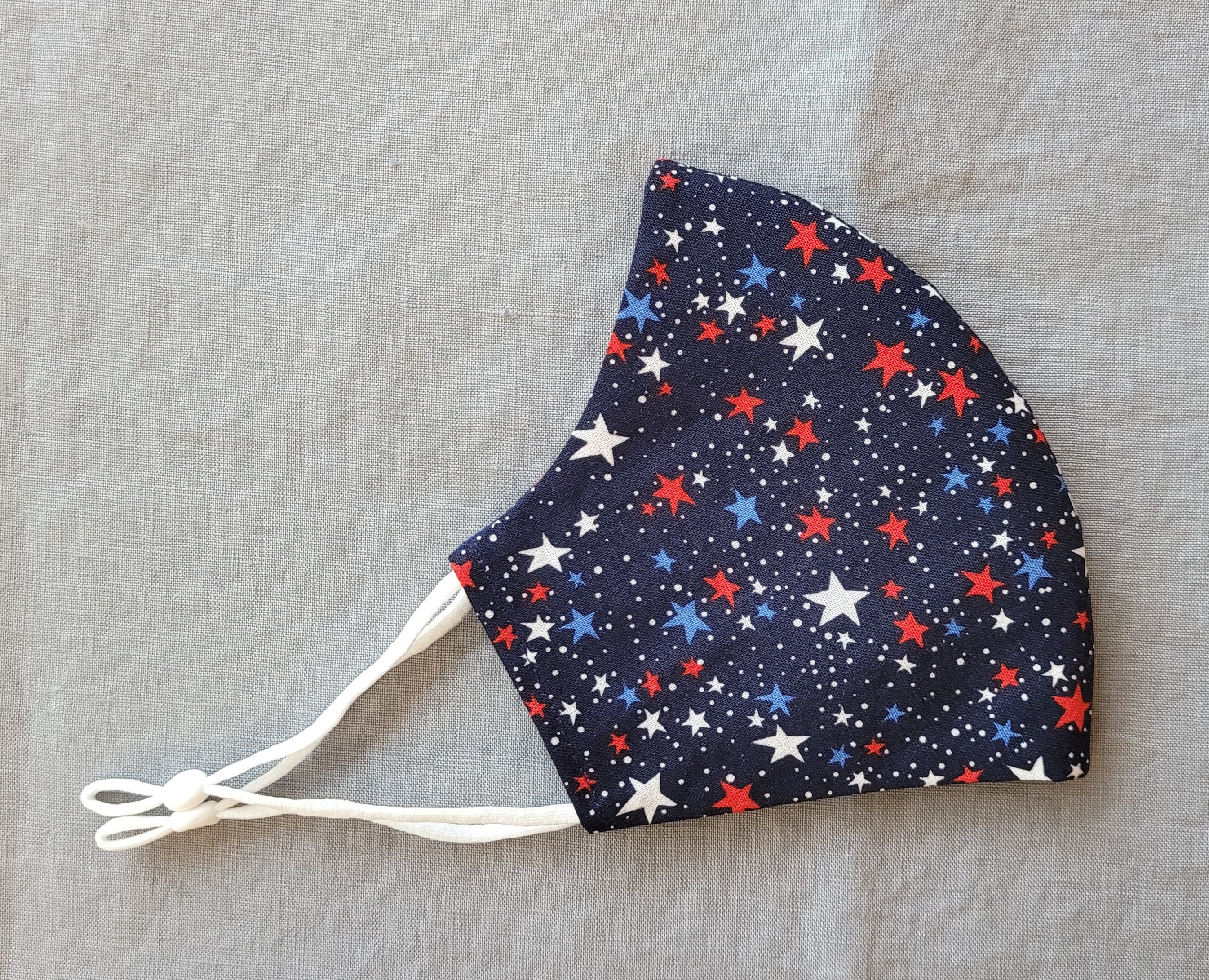 July 4th Handmade Face Mask, Cloth Reversible Face Covering With ...