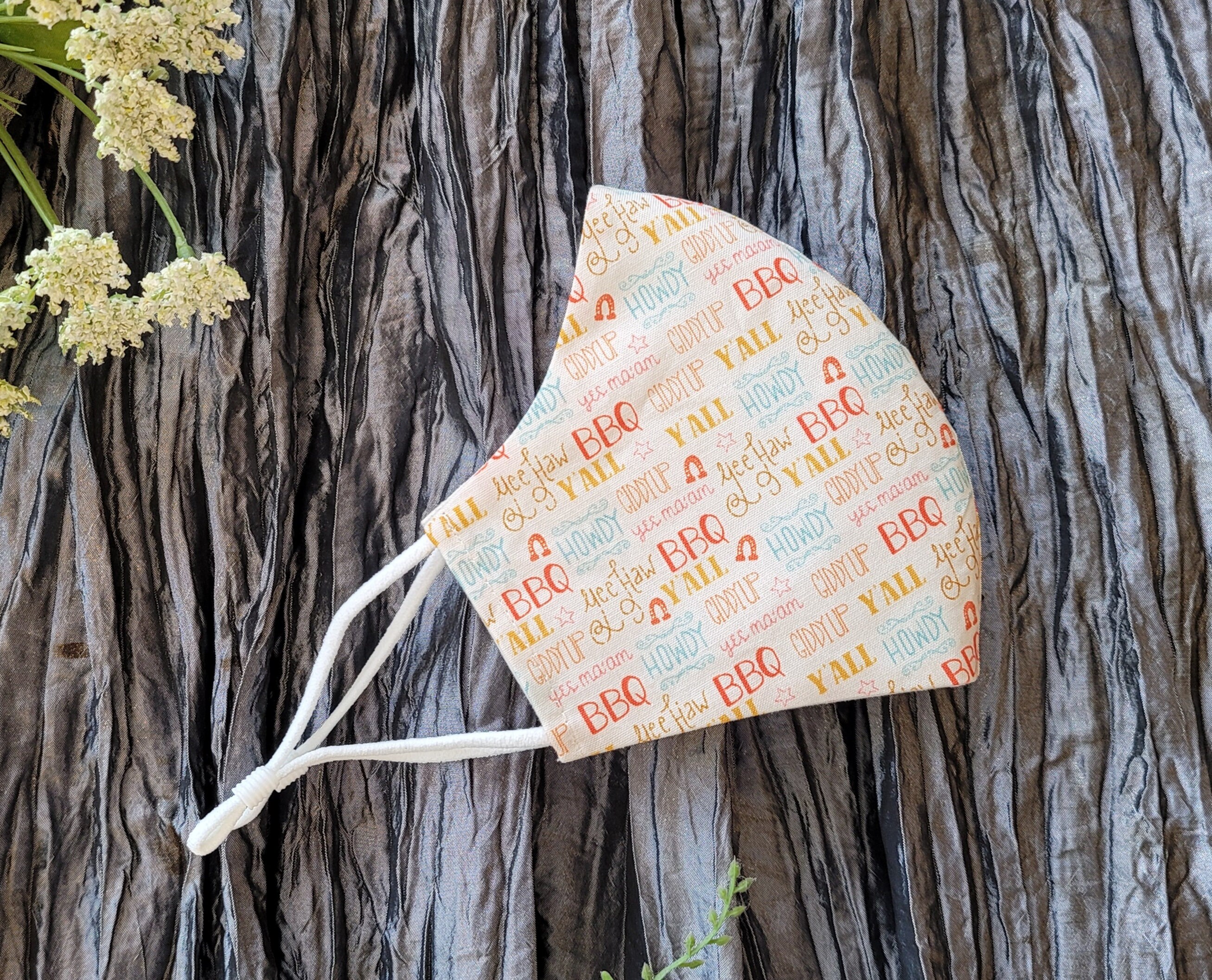 BBQ Face Mask, Spring Summer Handmade Face Mask, Adjustable Elastics ...