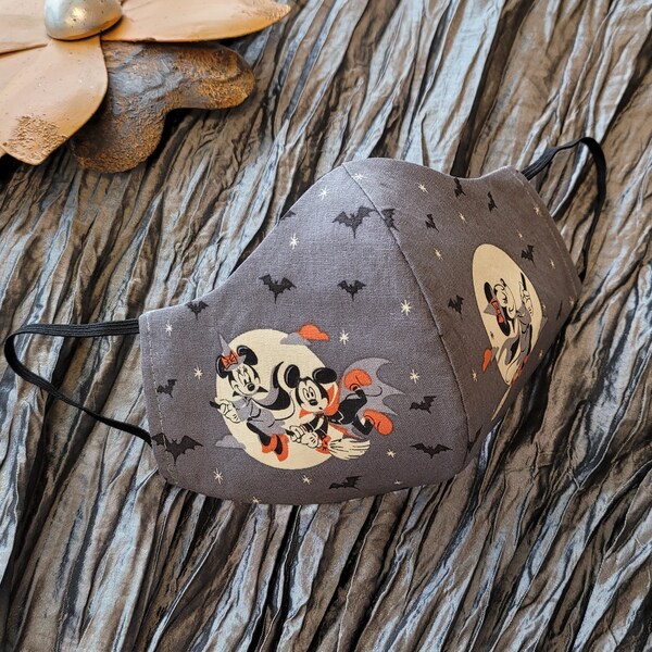 Mickey and Minnie Halloween Face Mask - Etsy