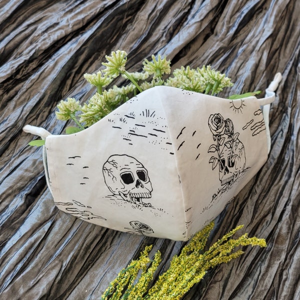 Skeleton Face Mask - Etsy