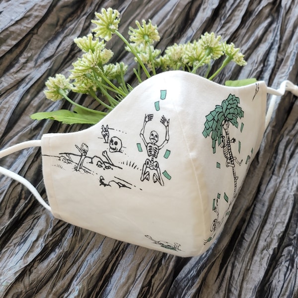 Skeleton Face Mask - Etsy