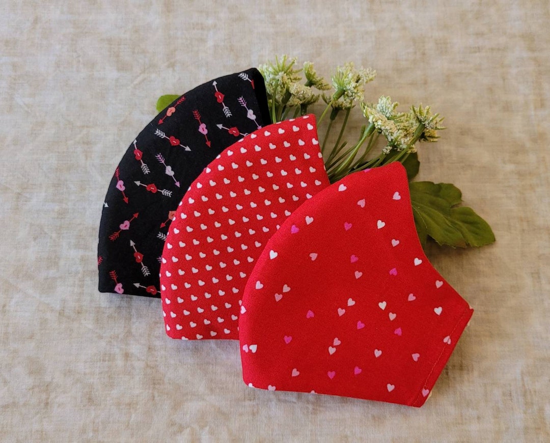 Valentine Face Mask, Spring Handmade Face Mask, Fabric Face Mask With ...