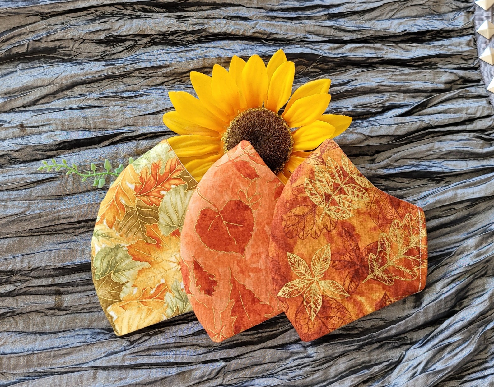 Fall Face Mask With Adjustable Elastics, Floral Homemade Face Mask ...