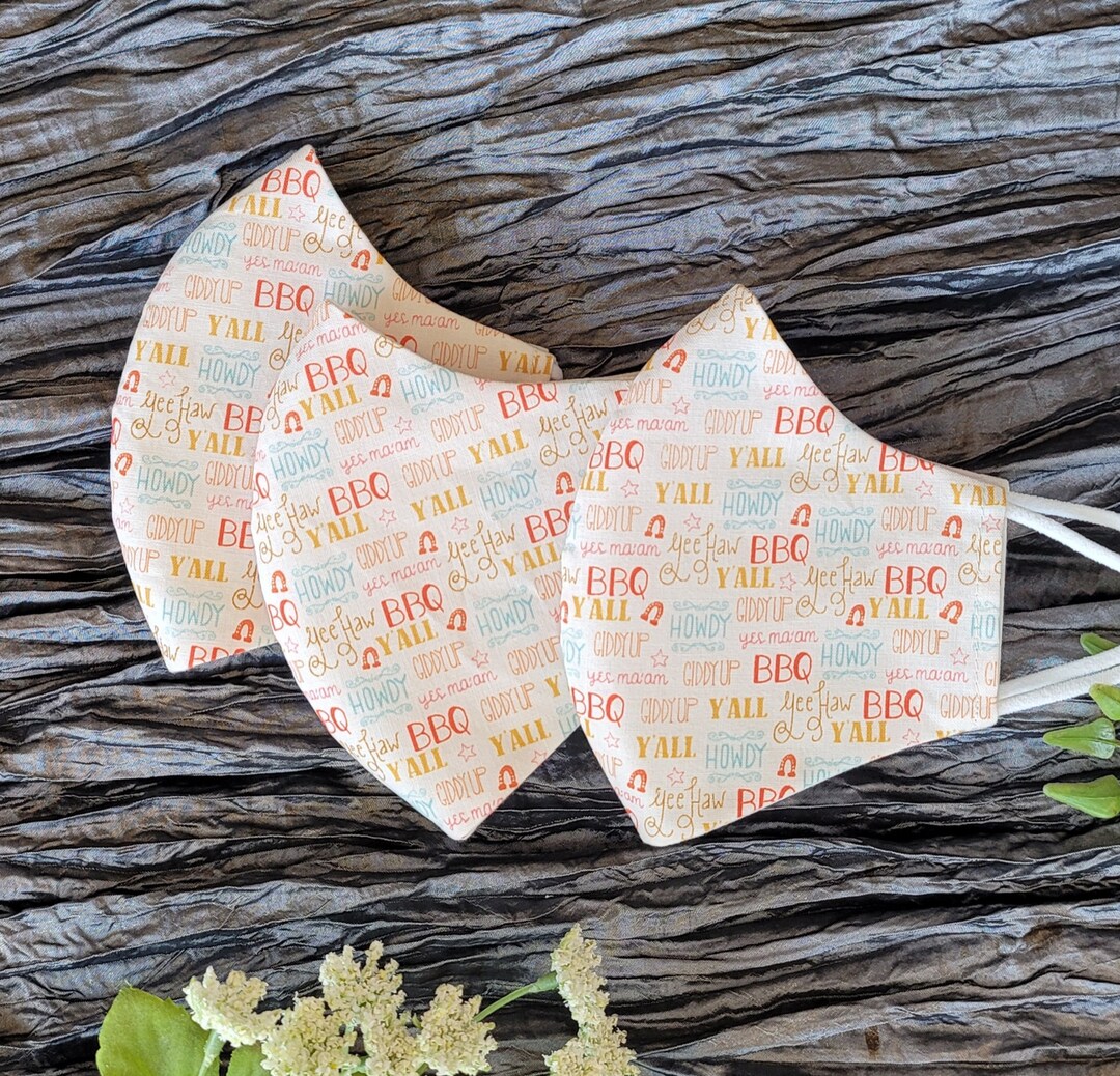 BBQ Face Mask, Spring Summer Handmade Face Mask, Adjustable Elastics ...