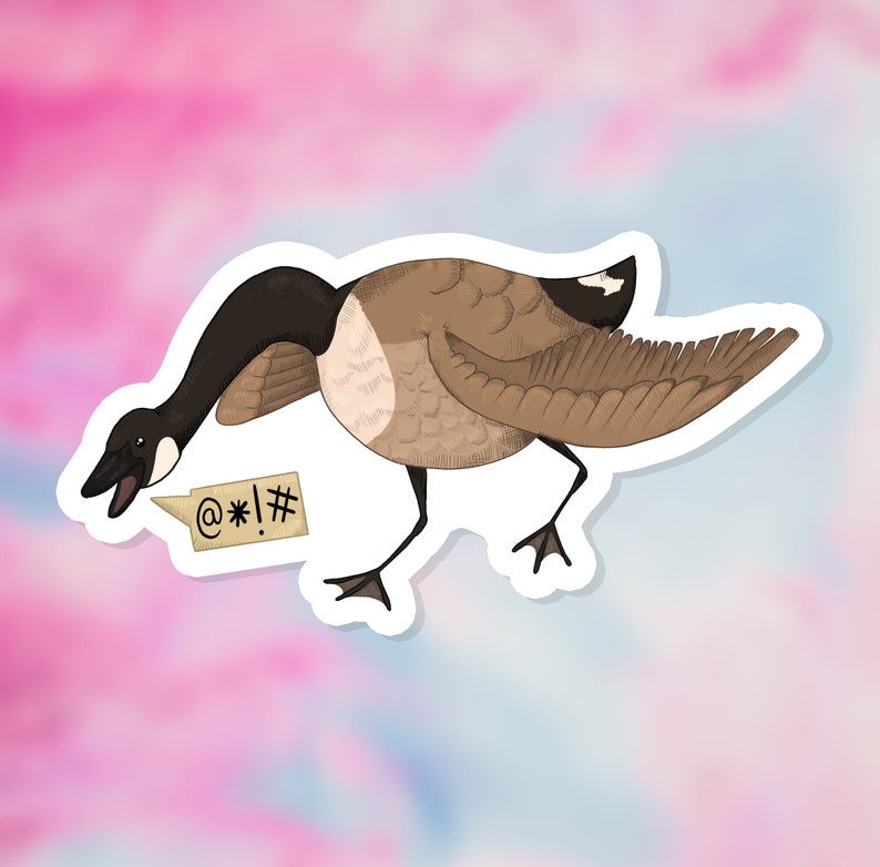 Angry Goose 3.5 Vinyl Sticker glossy Canada Goose - Etsy Canada