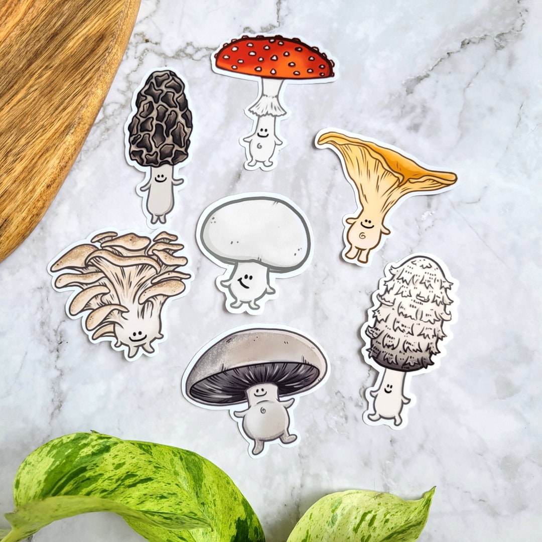 Mushroom Sprites Glossy Vinyl Sticker Set - Etsy