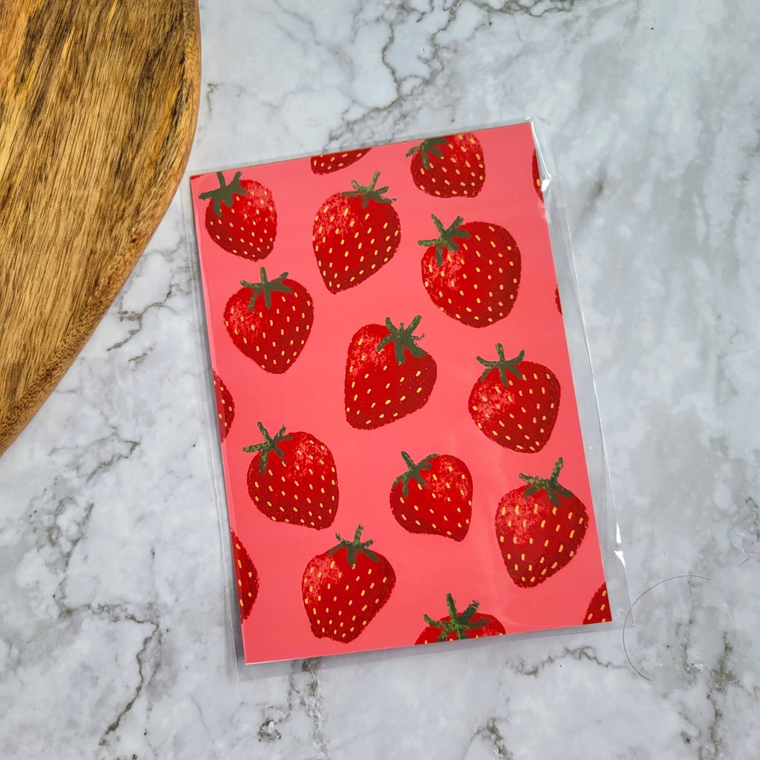 Pastel Strawberries Art Print - Matte 8x10" or 5x7" - Etsy