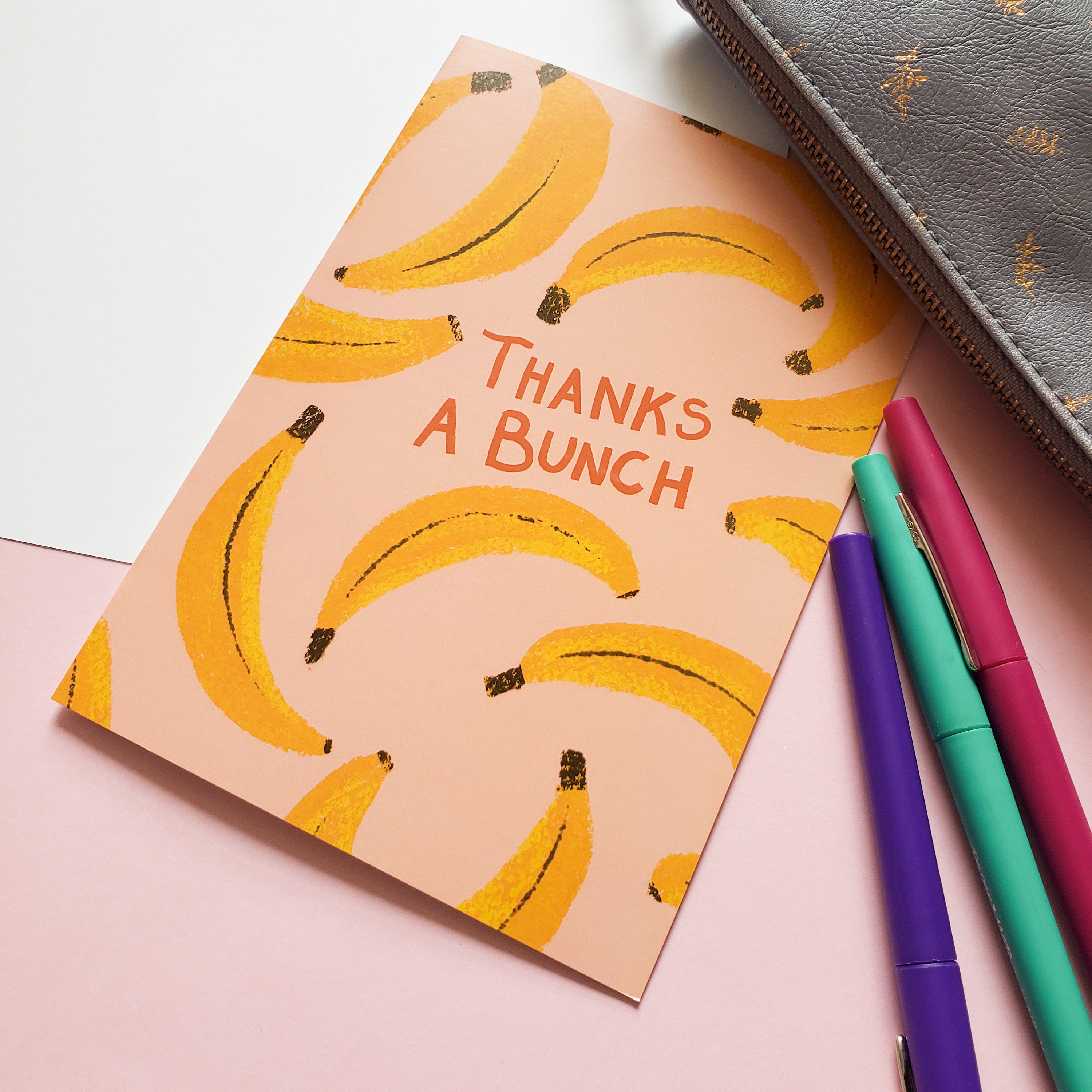 Thanks A Bunch Blank Greeting Card A7/5x7 Thank You Card - Etsy