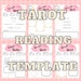 7pc Tarot Reading Template Tarot Spreads Witches Tarot Reading Template Tarot Reading Organizer ...