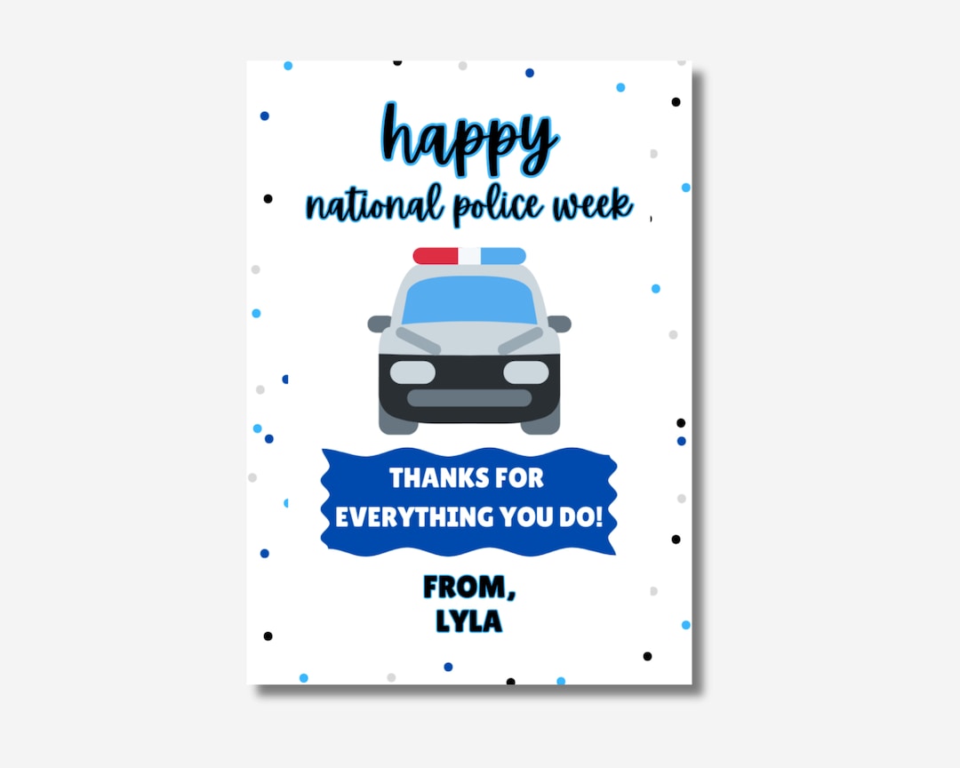 Happy National Police Week Gift Tags Printable | Police SRO ...