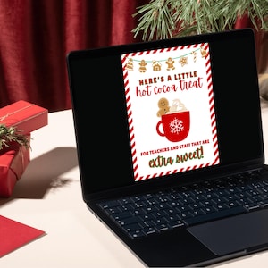 Printable Hot Cocoa Staff & Teachers Sign | Hot Chocolate Sign | Staff ...