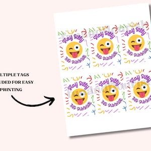 End of the Year Silly Printable Tag | Silly String Tag | Class Student ...