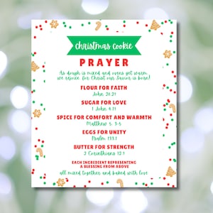 Christmas Cookie Tray Prayer Tag | Bible Verse Cookie Tag | Church ...