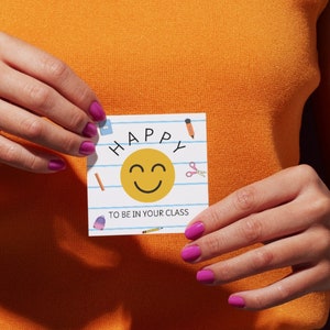 Welcome Back to School Teacher Gift Tags | Happy to Be in Your Class ...