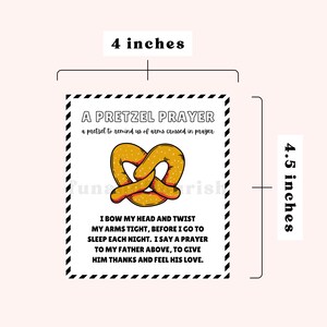 Pretzel Prayer Tag | VBS Kids Church Tag | Church Printable Tag ...