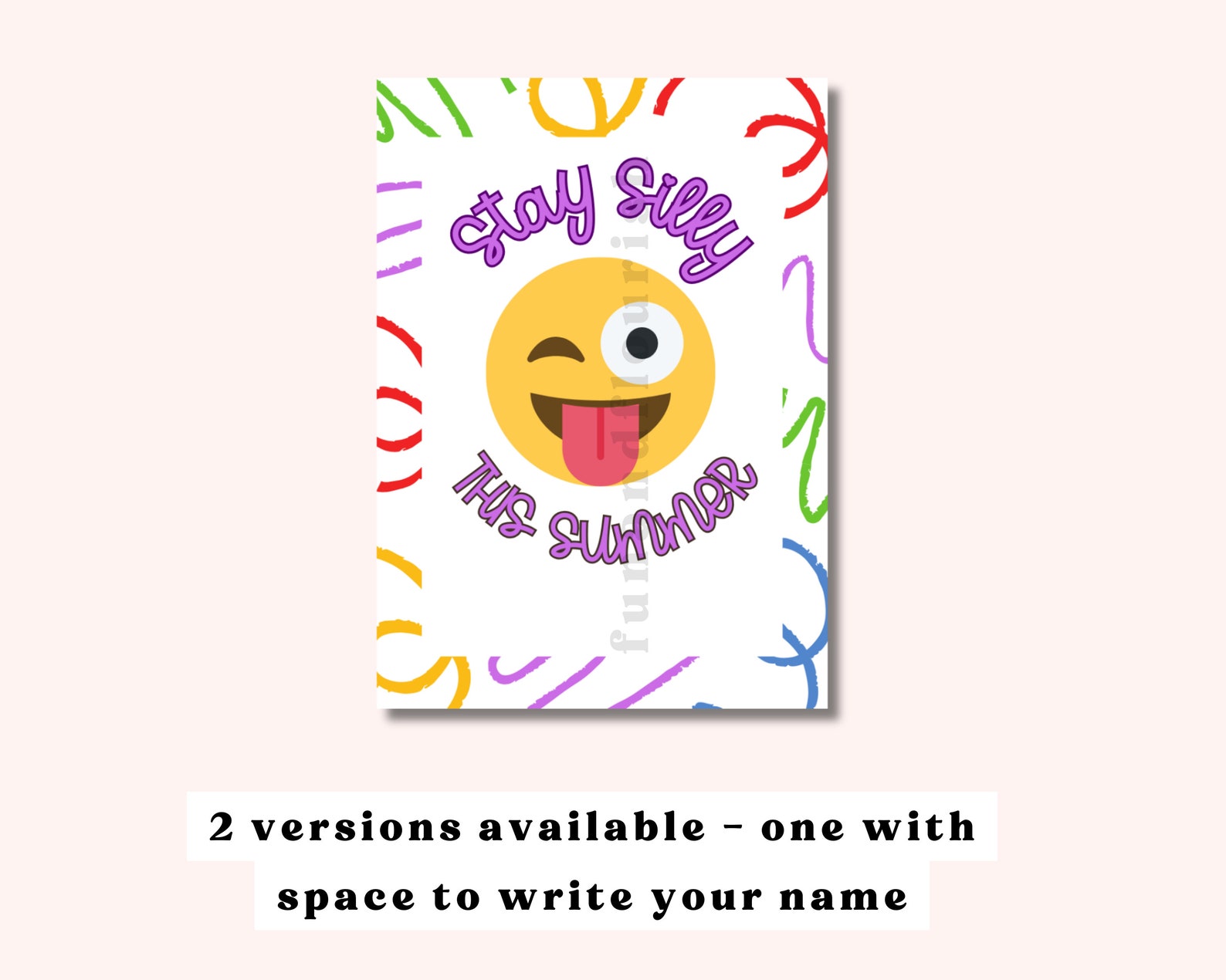 End of the Year Silly Printable Tag | Silly String Tag | Class Student ...