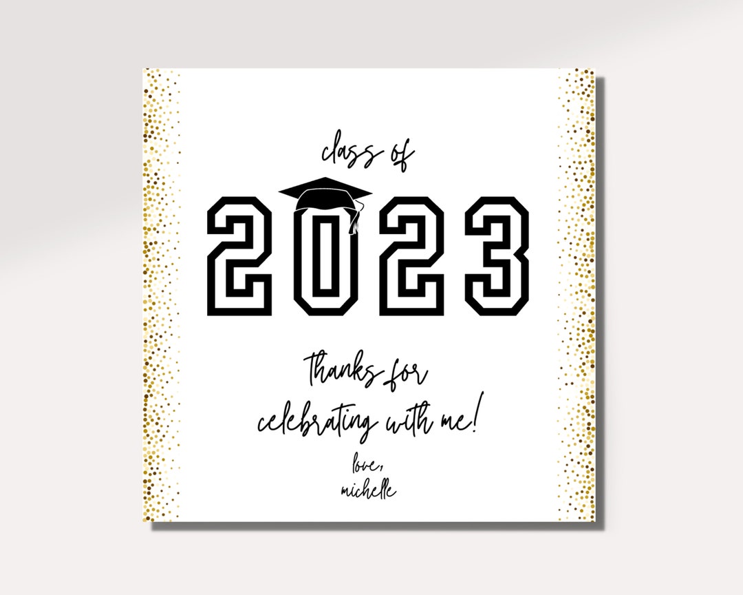 Graduation Favor Tag Template | Grad Party 2023 Favor Tag | Printable ...
