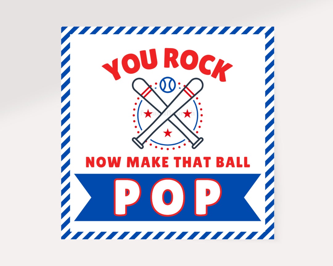Baseball Treat Tag | Baseball Good Luck | You Rock Make That Baseball ...