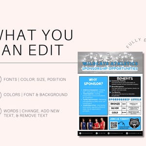 Editable Sports Team Sponsorship Template | One-page Sponsorship Form ...