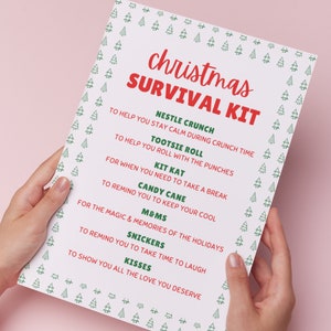 Christmas Survival Kit Printable | Staff Christmas Gift | Goody Bags ...