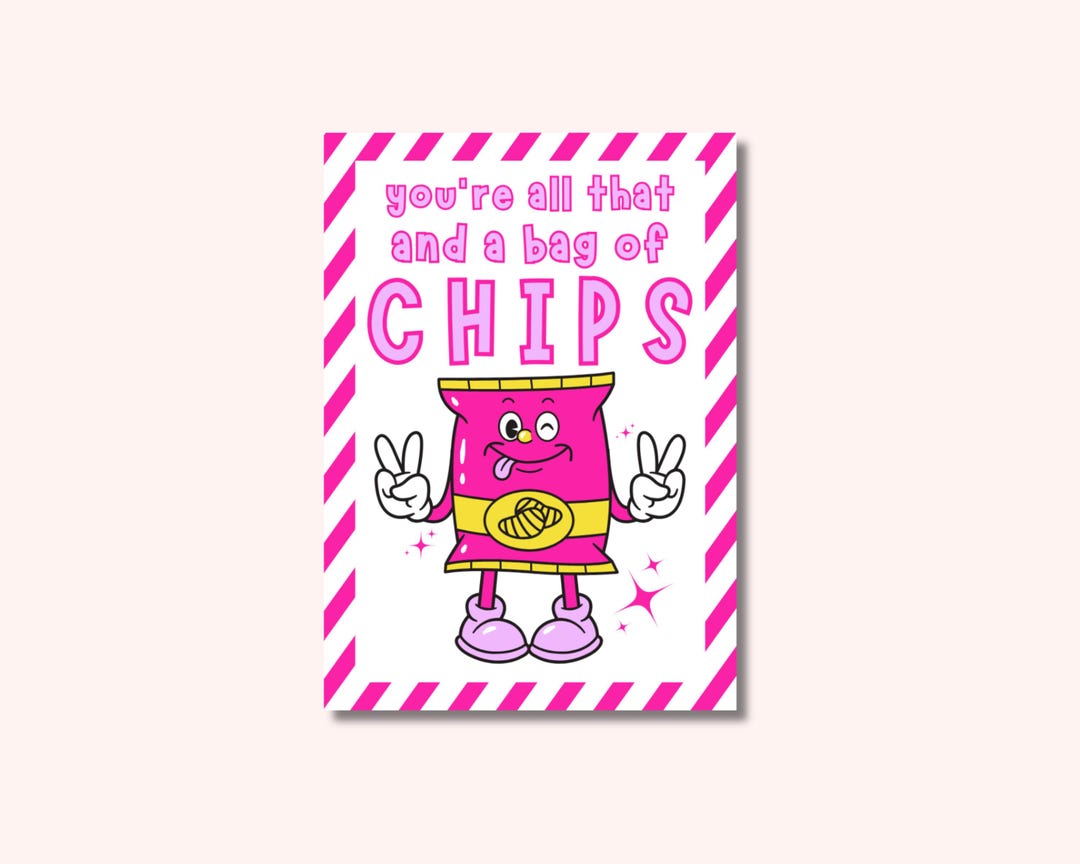 You're All That and A Bag of Chips Tag | Cheerleading Favor Tag ...