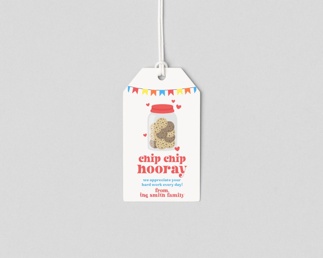 Chip Chip Hooray Tag | Teacher Appreciation | Staff Appreciation | PTA ...