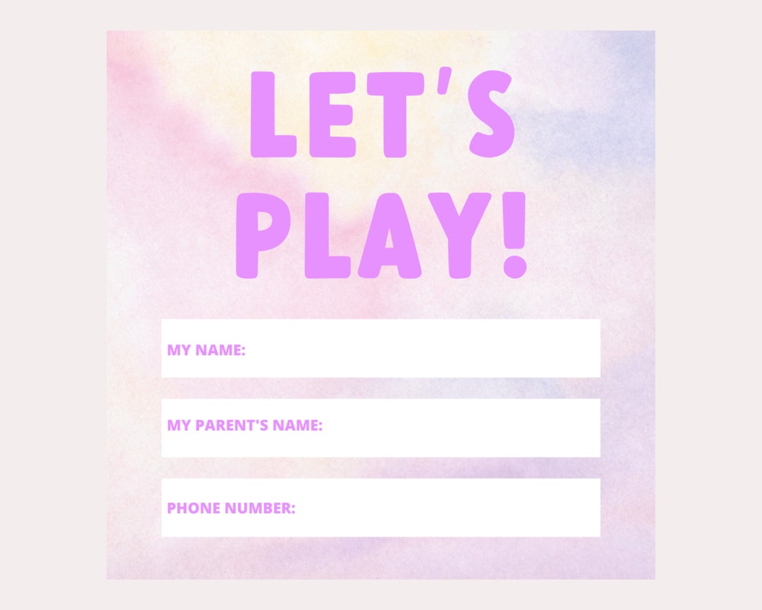 Playdate Calling Card | Playdate Invite | Playdate Card Summer | End of ...