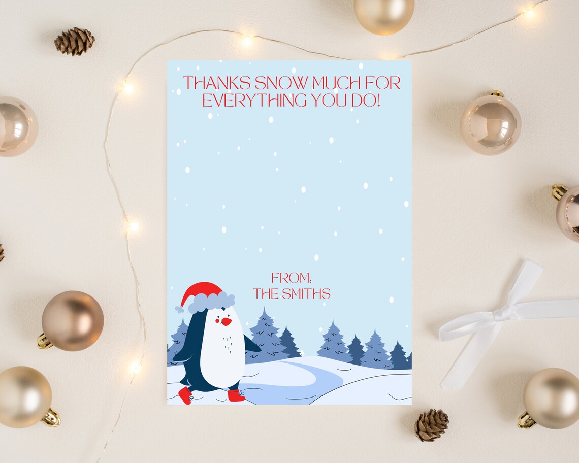 Teacher Christmas Gift Card Holder | Thank You Snow Much Gift Card ...