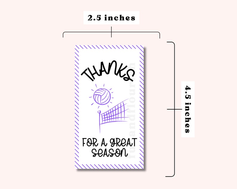 Volleyball Great Season Tags, Printable End of Season Volleyball Favor ...