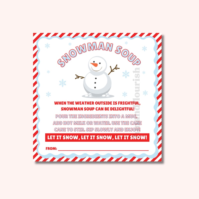Snowman Soup Poem - Etsy