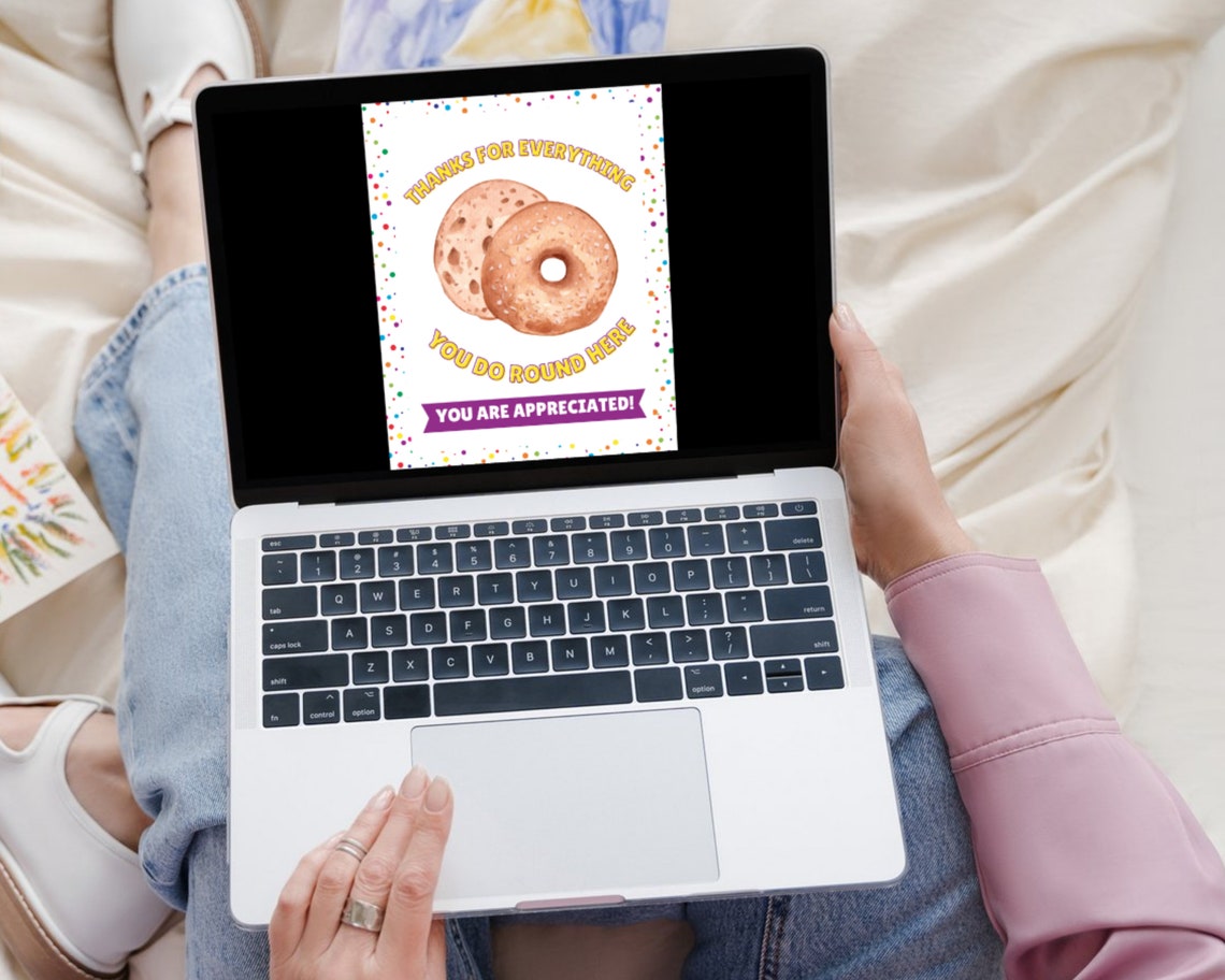 Bagel Appreciation 8x10 Printable Sign Thanks for Everything You Do ...