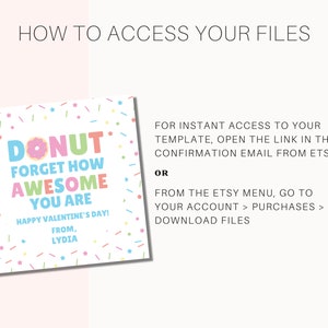 Printable Donut Forget How Awesome You Are Valentine | Kids Classroom ...